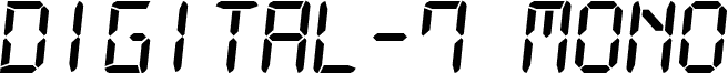 Digital-7 Mono font
