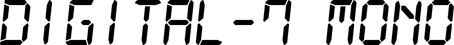 Digital-7 MonoItalic font | Fonts2u.com