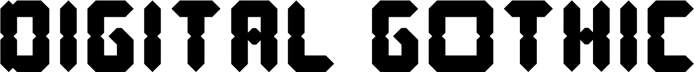 DIGITAL GOTHIC font | Fonts2u.com
