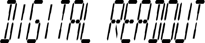 Digital Readout Condensed font