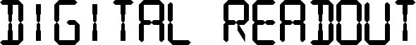 Digital Readout font