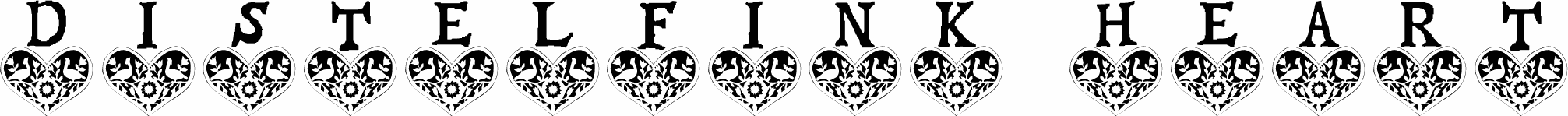 Distelfink Heart font | Fonts2u.com