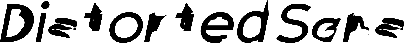 Distorted Sans Oblique font | Fonts2u.com
