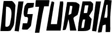 Disturbia 3D font
