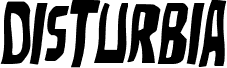 Disturbia 3D font