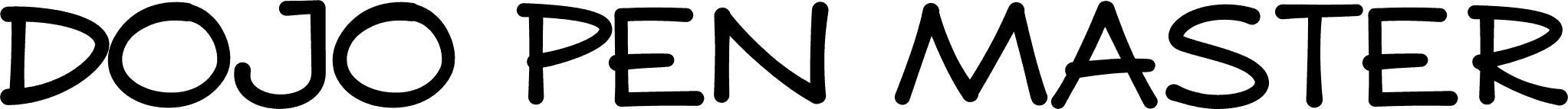 DOJO PEN MASTER DEMO font