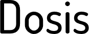 Dosis Bold font