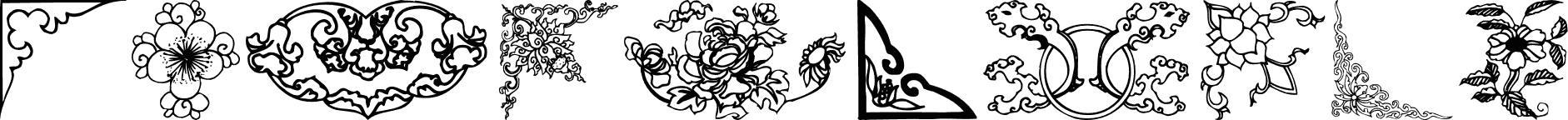 Dover Chinese Motif Design font | Fonts2u.com