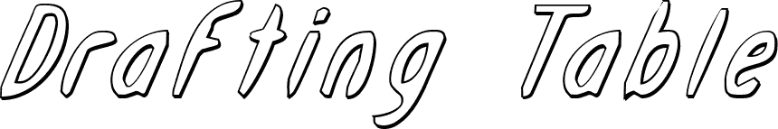 Drafting Table 3D Italic font | Fonts2u.com