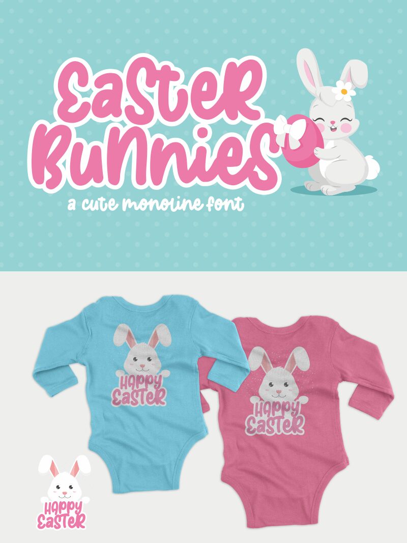Easter Bunnies Font