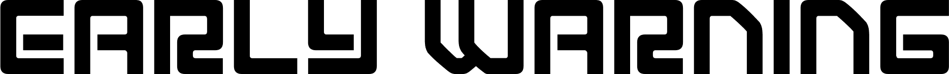 Early Warning font