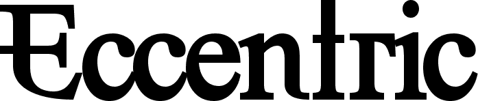 Eccentric Bold font