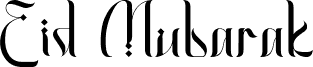 Eid Mubarak font