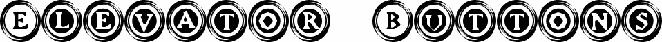 Elevator Buttons font | Fonts2u.com