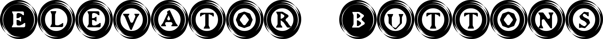 Elevator Buttons font | Fonts2u.com