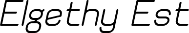 Elgethy Est Upper Bold Oblique font | Fonts2u.com
