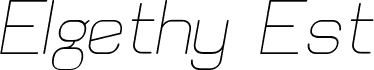 Elgethy Est Upper Bold Oblique font | Fonts2u.com