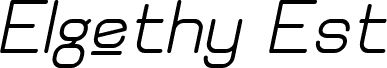 Elgethy Est Oblique font | Fonts2u.com