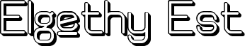 Elgethy Est Upper Bold Oblique font | Fonts2u.com