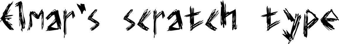 Elmar's scratch type font | Fonts2u.com