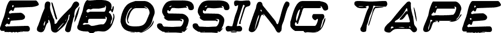 Embossing Tape 3 (BRK) font | Fonts2u.com