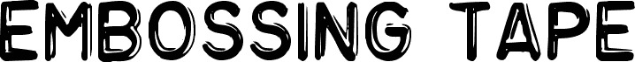 Embossing Tape 2 (BRK) font