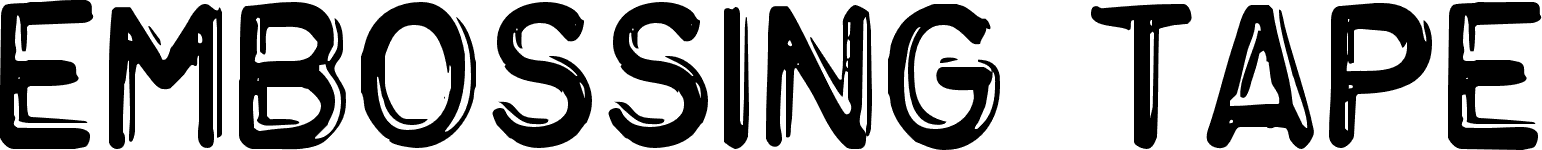 Embossing Tape 3 (BRK) font | Fonts2u.com