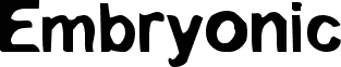 Embryonic Inside font