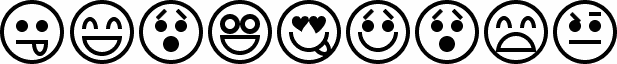 Emoticons Outline fonte