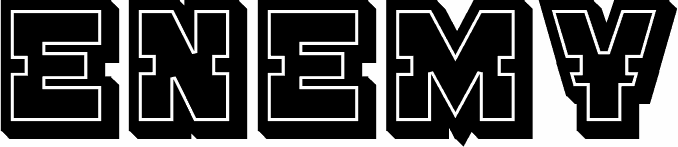 Enemy 3D Filled Regular font | Fonts2u.com