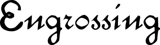 Engrossing" font