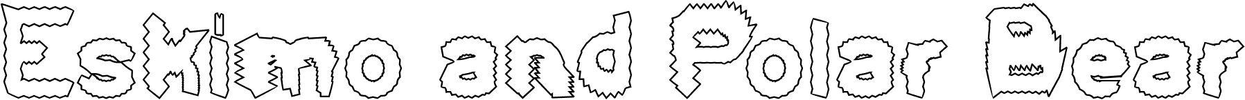 Eskimo and Polar Bear-Hollow font | Fonts2u.com