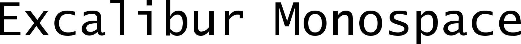 Excalibur Monospace font | Fonts2u.com