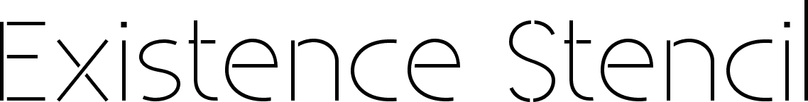Existence-StencilLight font