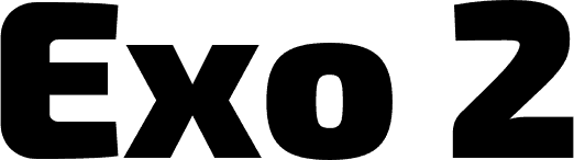 Exo 2 Black font