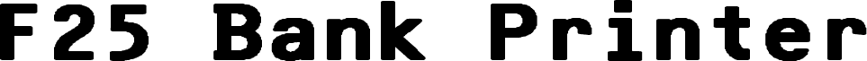 F25 Bank Printer font | Fonts2u.com