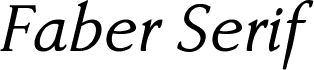 Faber Serif Reduced 75 Halbfett font