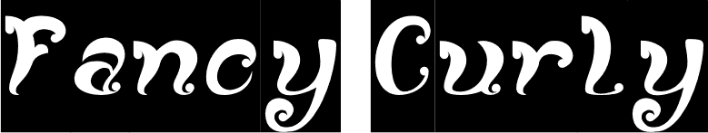 Fancy Curly-Inverse font