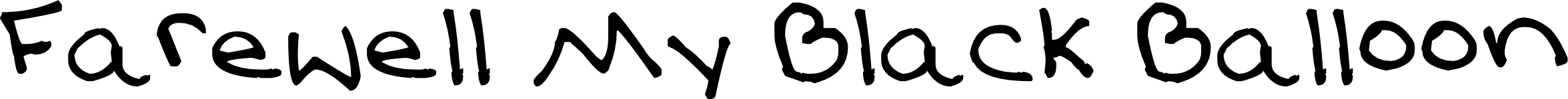 Farewell My Black Balloon font | Fonts2u.com