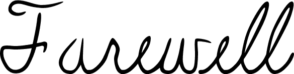 Farewell font