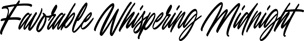 Favorable Whispering Midnight Regular フォント | Fonts2u.com