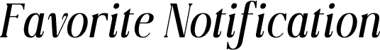 Favorite Notification DEMO Reg font