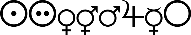 Female and Male Symbols czcionka | Fonts2u.com
