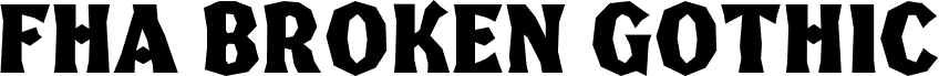 FHA Broken Gothic No1 NC font