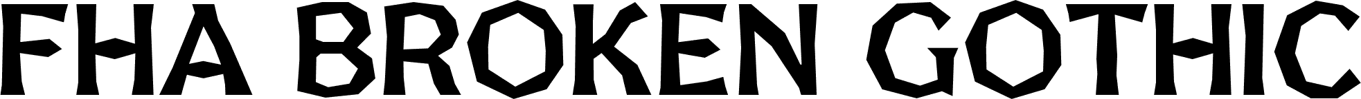 FHA Broken Gothic No1 NC font | Fonts2u.com