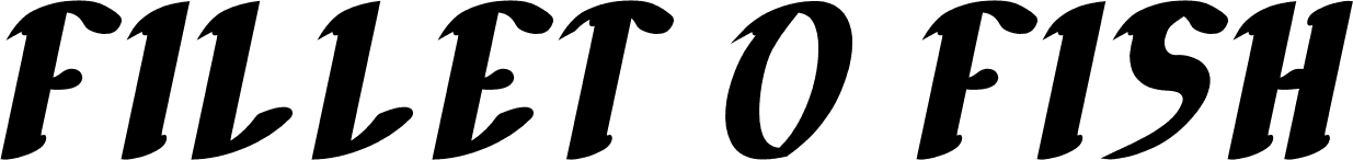 FILLET O FISH Bold Italic font