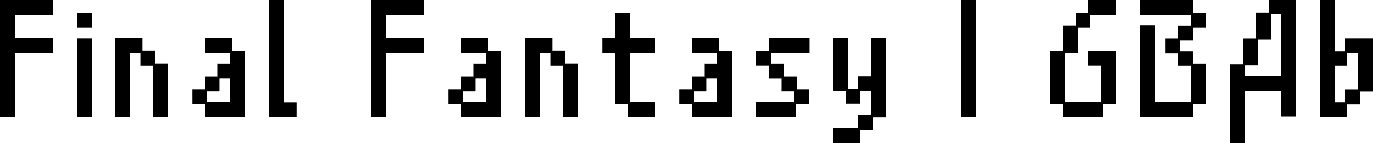 Final Fantasy Script Collection - Final Fantasy I GBAb font | Fonts2u.com