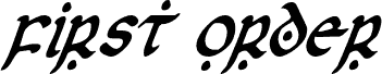 First Order Plain font