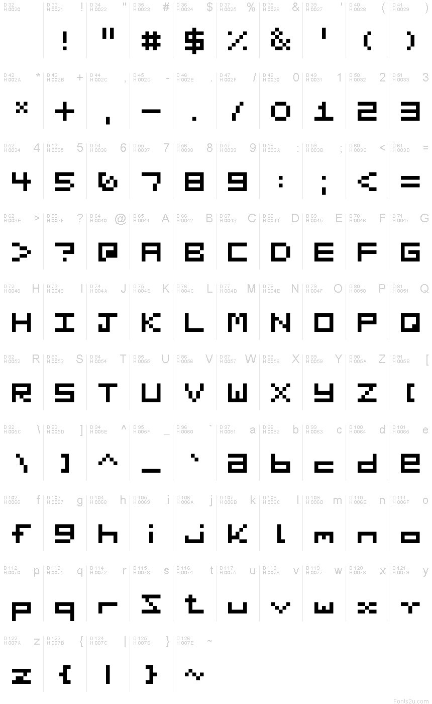Five By Five Regular Font Fonts2u