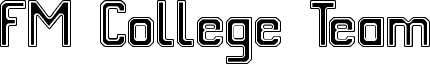 FM College Team outline font | Fonts2u.com